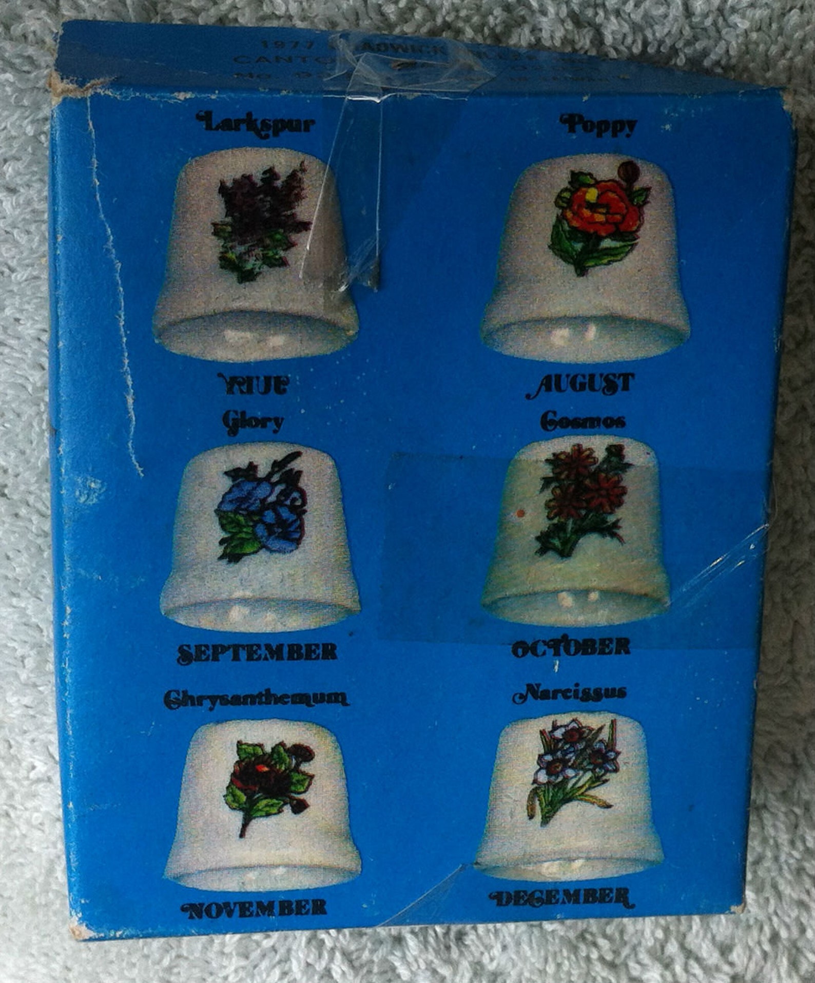 Chadwick Miller Inc. 12 'flower of the Month' Porcelain Thimbles - Etsy