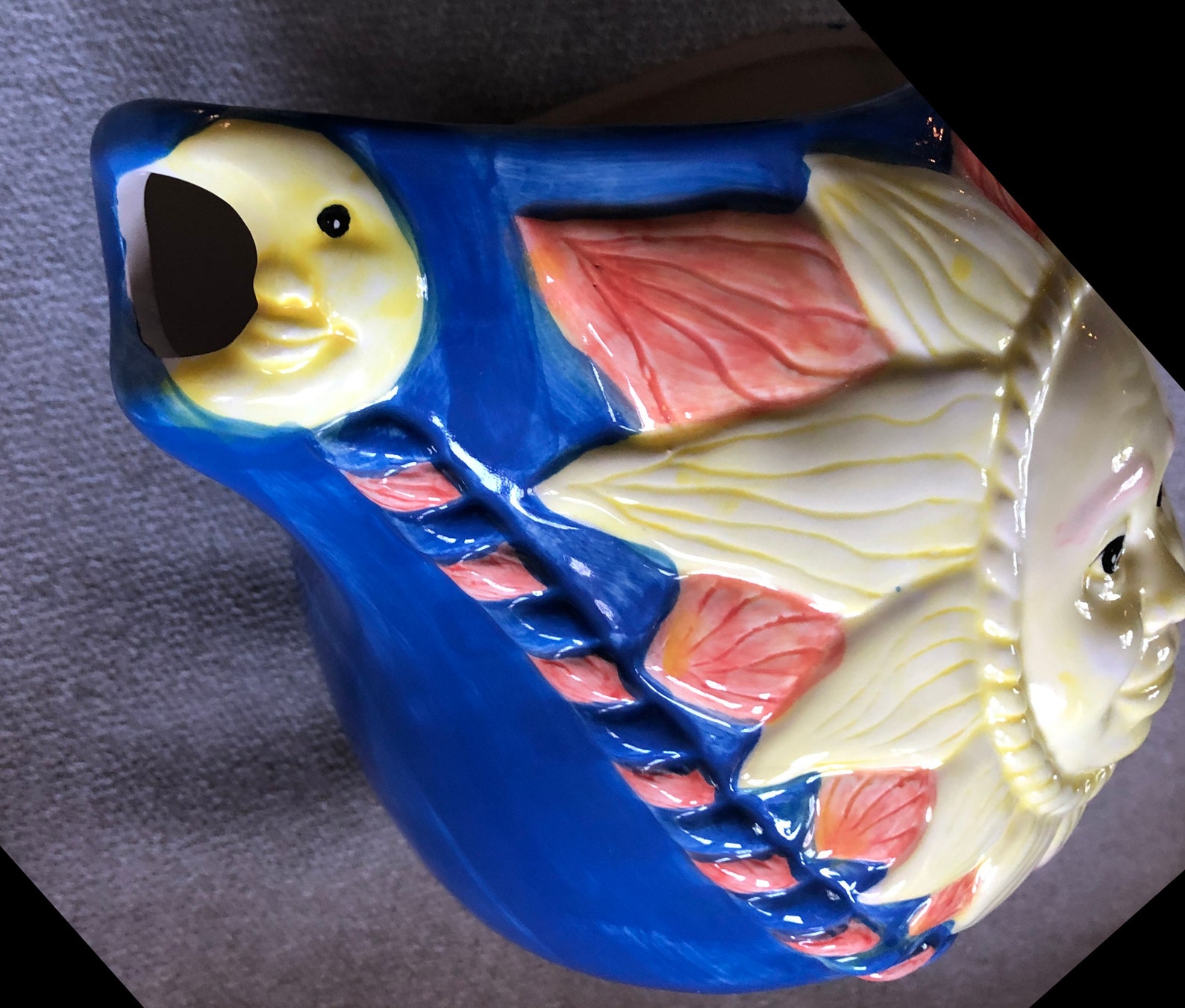 Sunburst Ceramic Pitcher in Relief - Etsy