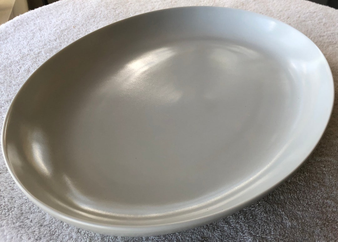 Large Oval Ceramic Platter, White - Etsy