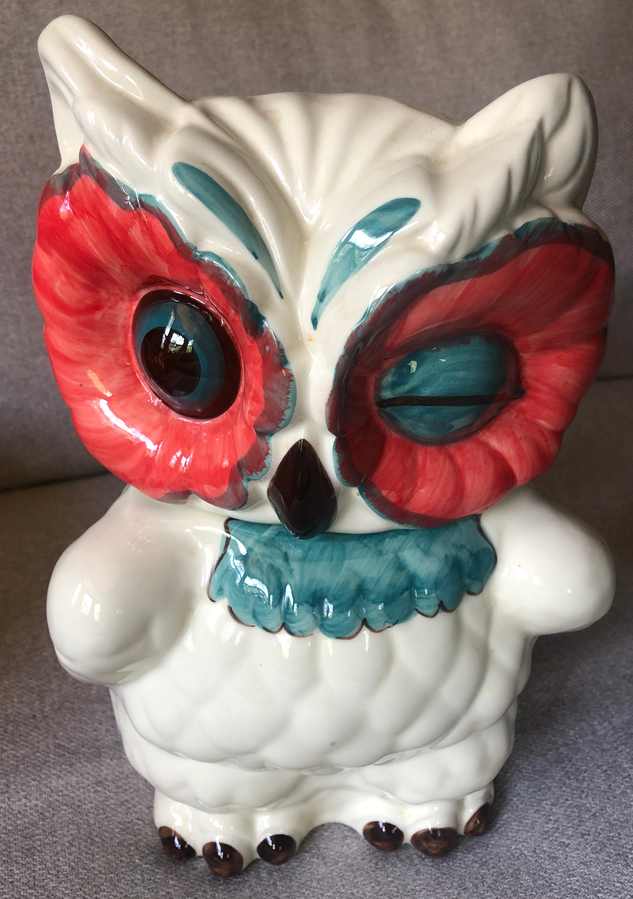 Winking Owl Cookie Jar - Etsy