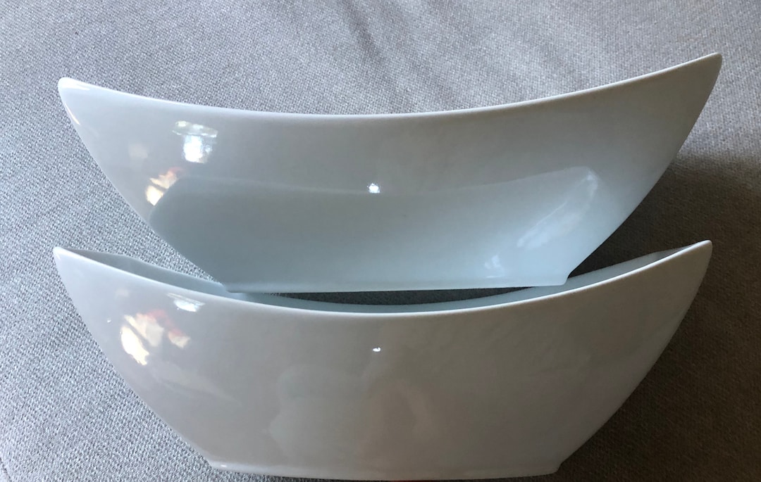 Denmark Vitrified Porcelain Boat Shaped Bowls 2 - Etsy