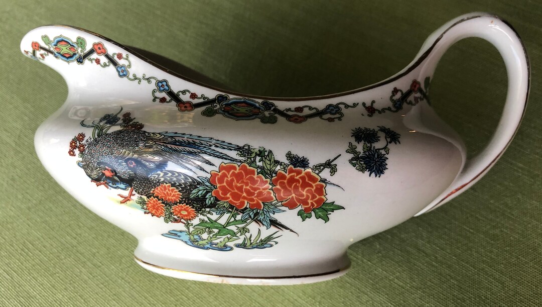 John Maddock & Sons Pheasant Art Gravy Boat, England - Etsy