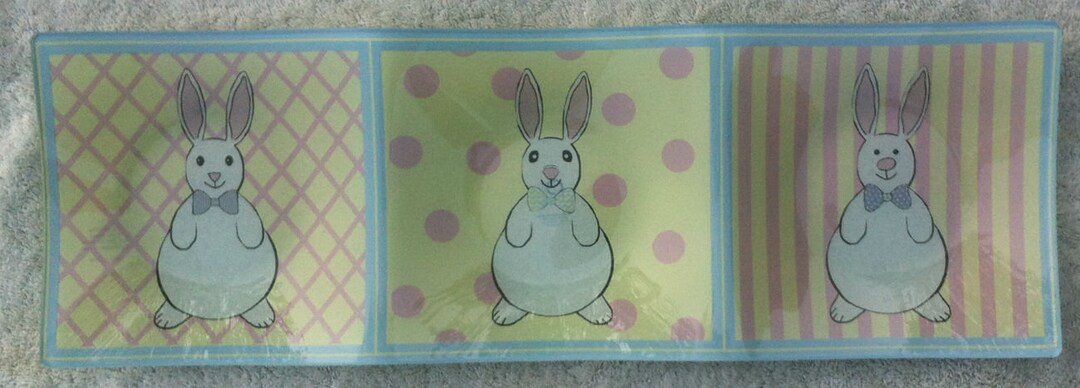 Prima Design USA Rabbits Tri-part Candy Dish - Etsy