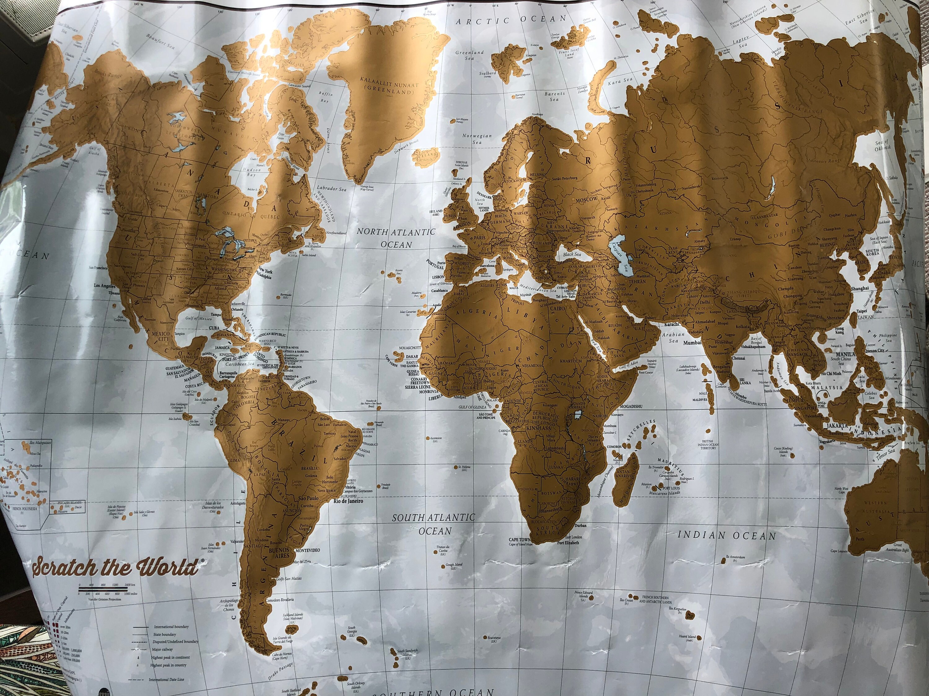 Scratch Map of World New - Etsy
