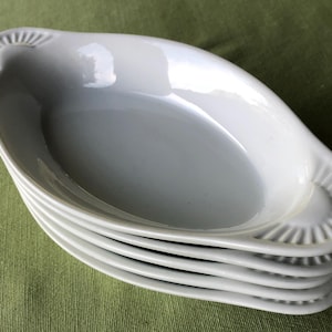 CAC Sauce/hors D'oeuvres Handled Ceramic Oval Plates (5) - Etsy