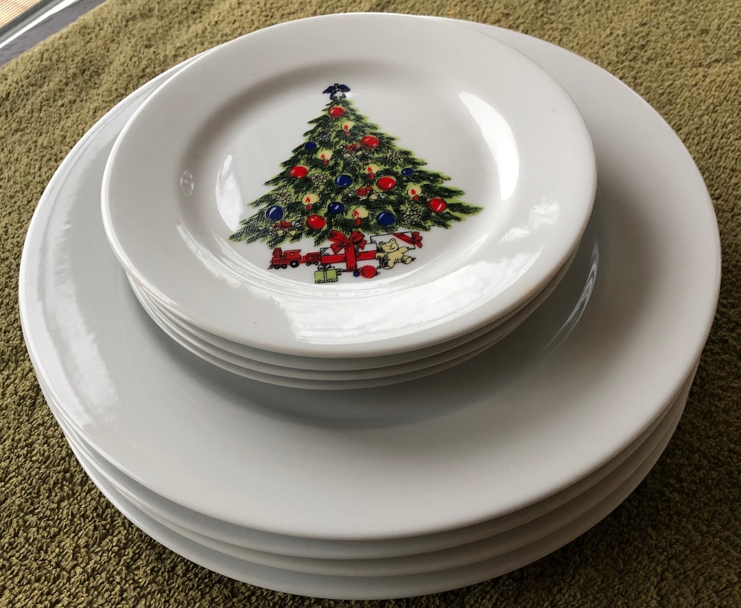 Christmas Tree China (8 Plates) - Etsy