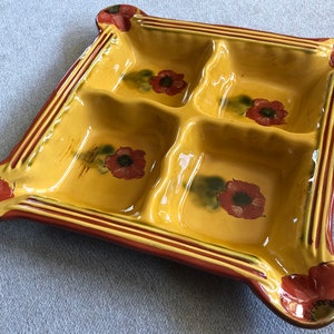 Fleur Rouge by Nanette Vacher for Ambiance Collection Servers (2) - Etsy