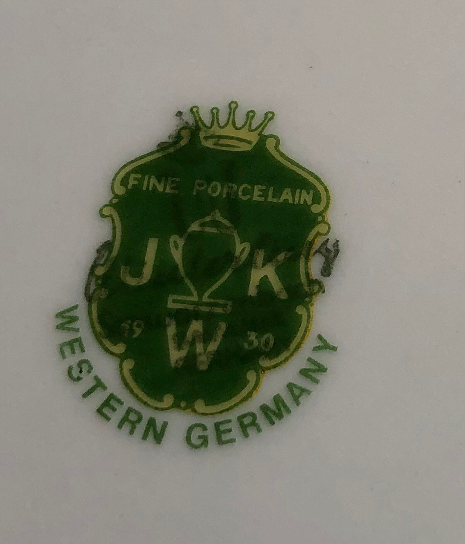 JKW 1930 Western Germany Porcelain Round Platter - Etsy