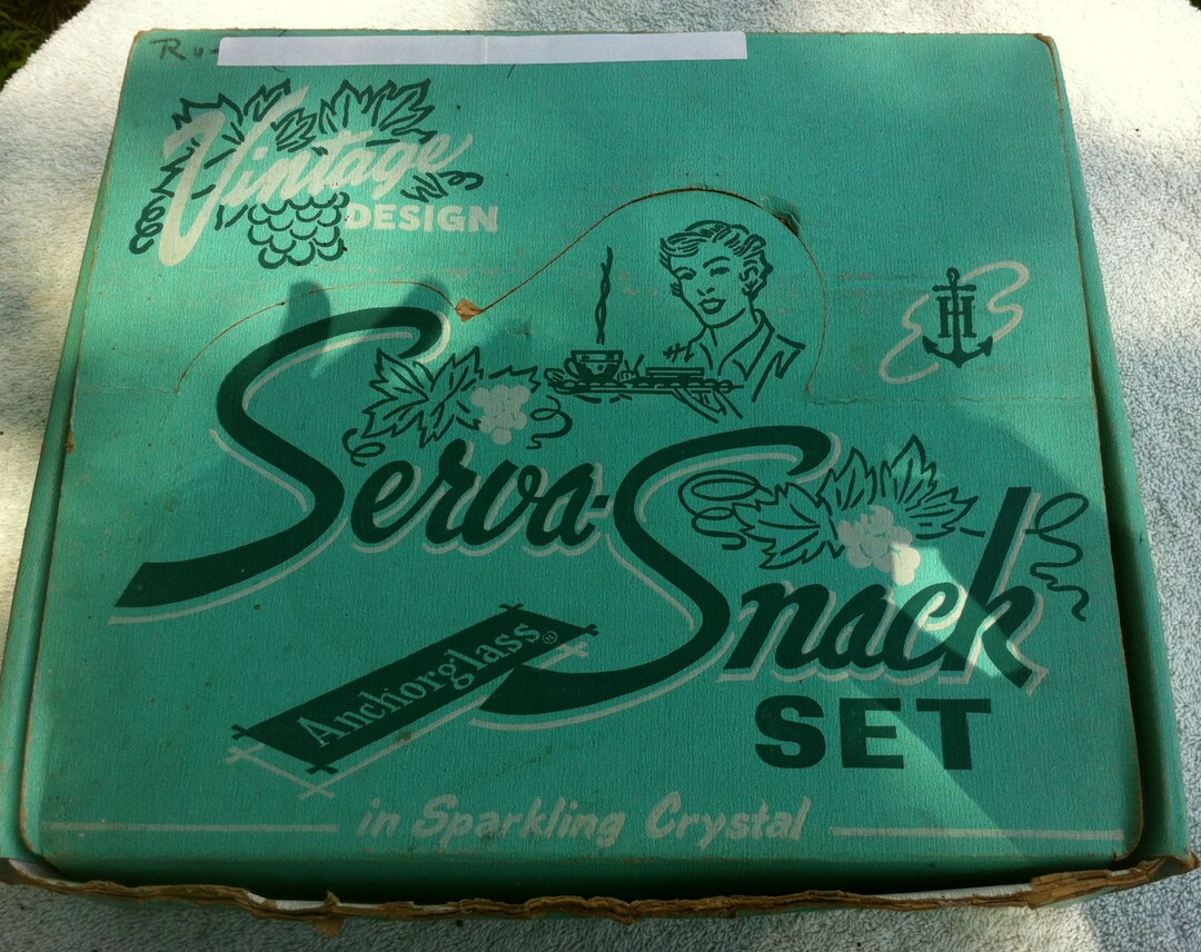 Serva-snack Set in Sparkling Crystal - Etsy