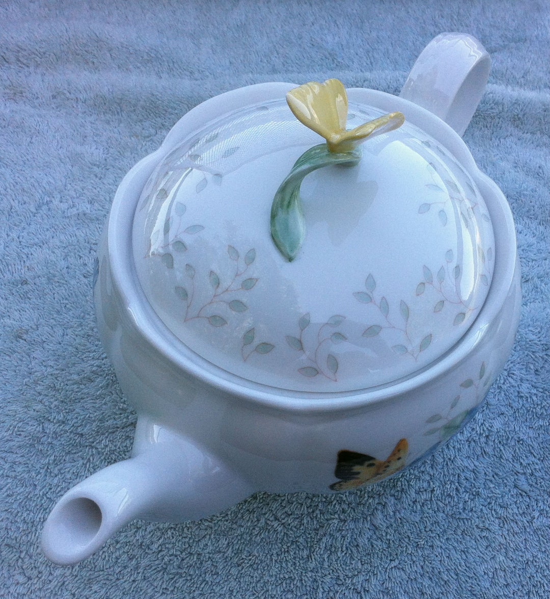 Lenox Butterfly Meadow Teapot - Etsy