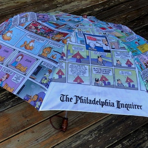 Cartooned Umbrella, Philadelphia Inquirer - Etsy