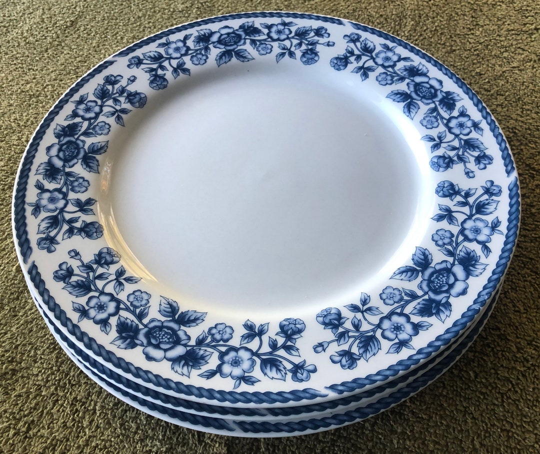 Blue Chintz by Farberware Dinner Plates (3) - Etsy