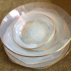 Antique Glass China 7 Pieces - Etsy