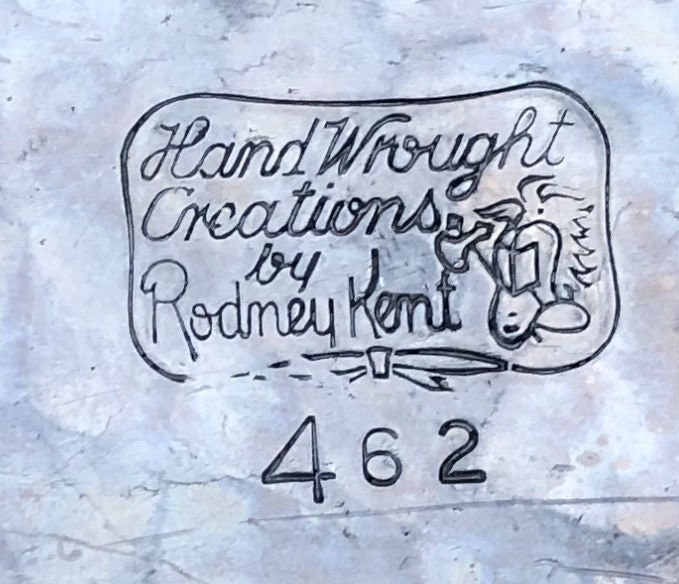 Rodney Kent Hand Wrought Creations handled 2 part dish with | Etsy