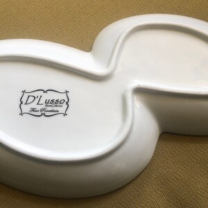 D'lusso Home Collection Fine Porcelain Dual Section Dish - Etsy