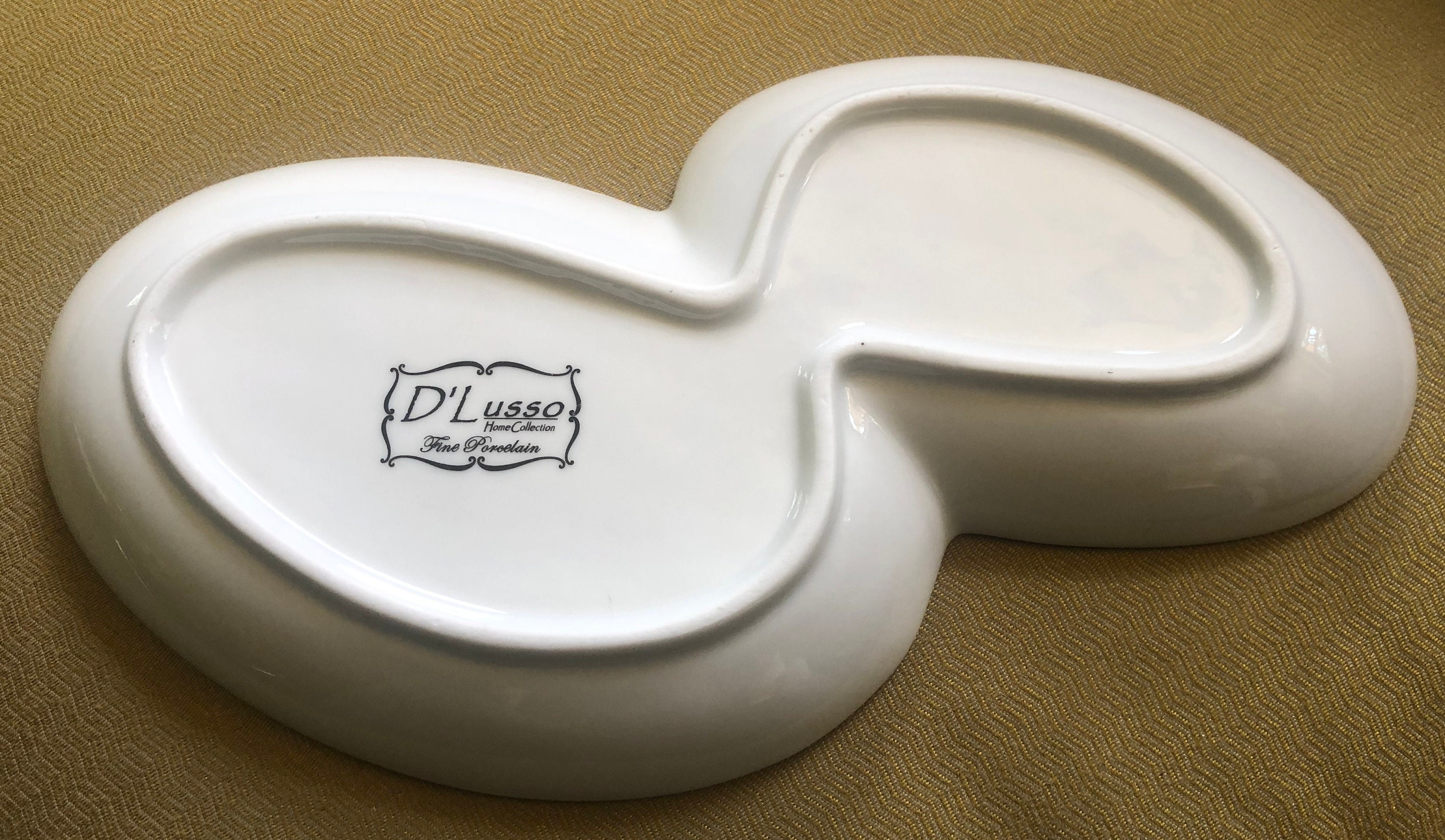 D'lusso Home Collection Fine Porcelain Dual Section Dish - Etsy