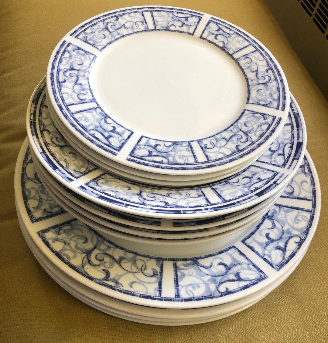 Breton Blue by Oneida China Set - Etsy