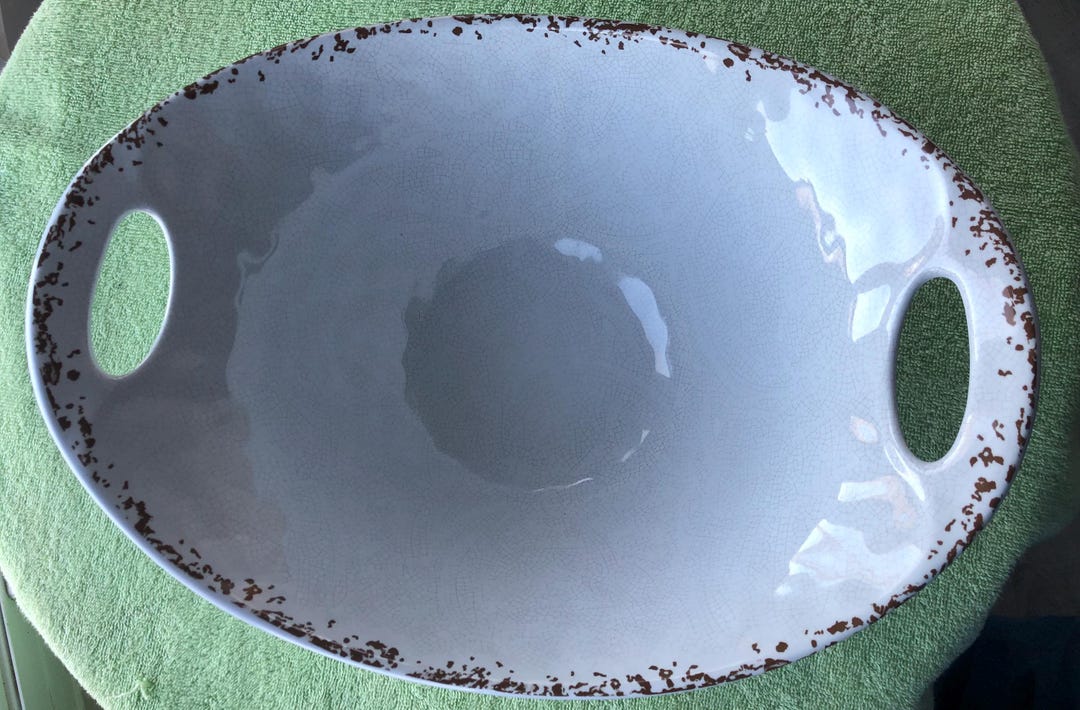 Large Oval Shaped Varying Height Salad Bowl - Etsy