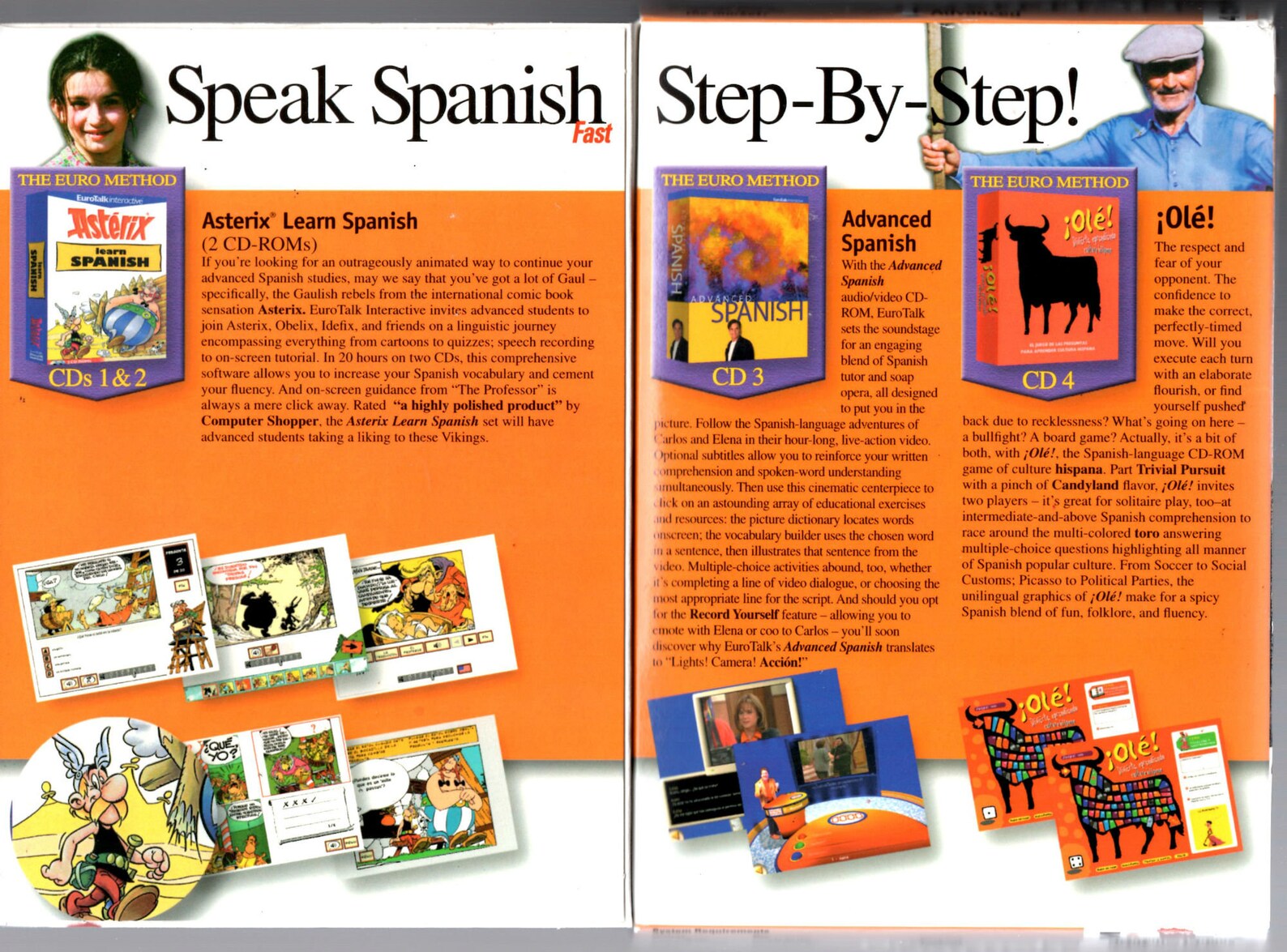 Spanish Instant Immersion Advanced 4 CD Set, Euro Method, WIN and MAC ...