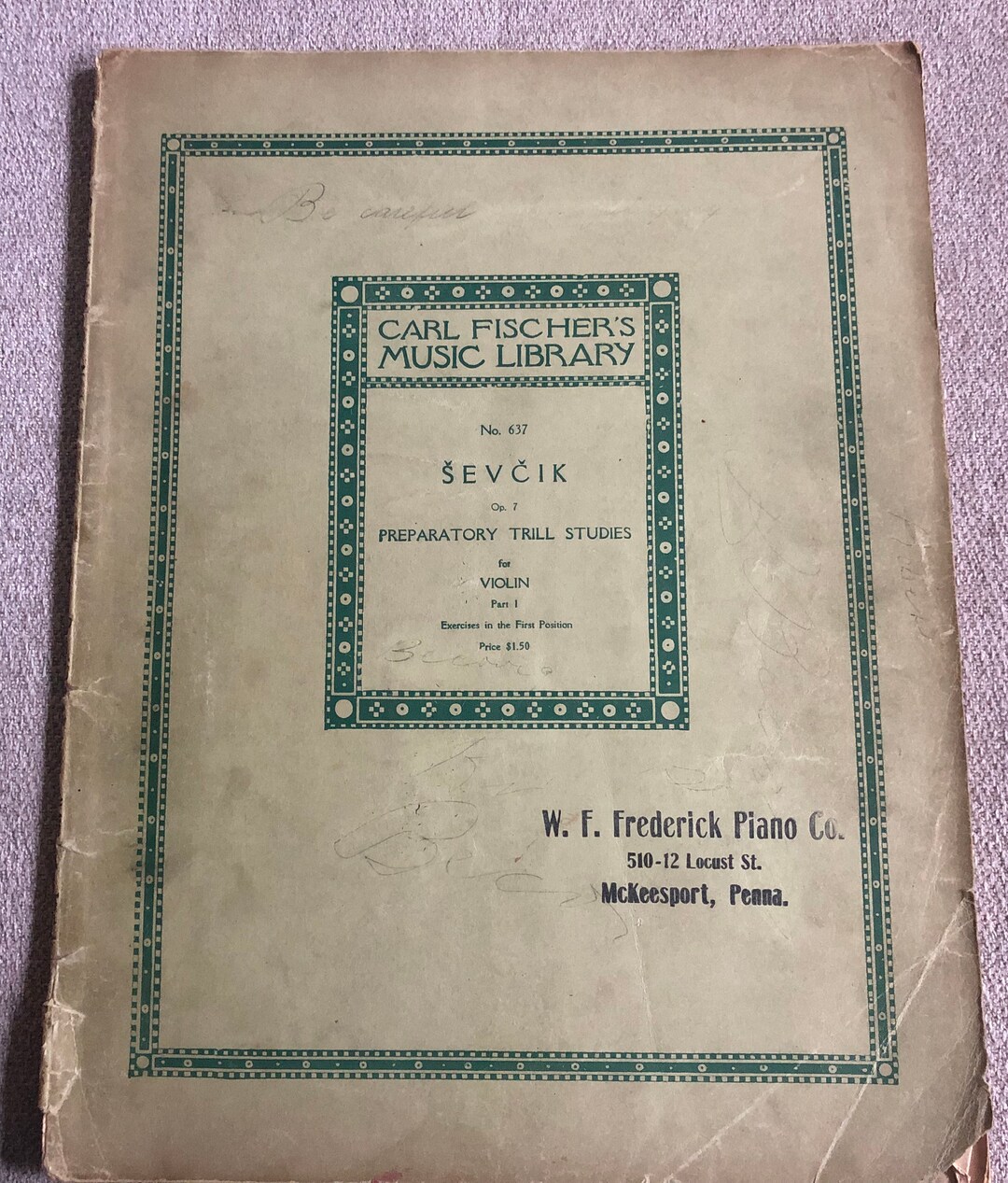 Preparatory Trill Studies for Violin - Op. 7 - Part 1 - Exercises in ...