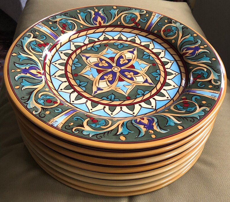 Paloma by Tabletops Gallery Dinner Plates (8) - Etsy