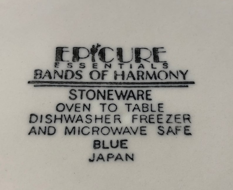 Epicure Blue Stoneware Round Platter - Etsy
