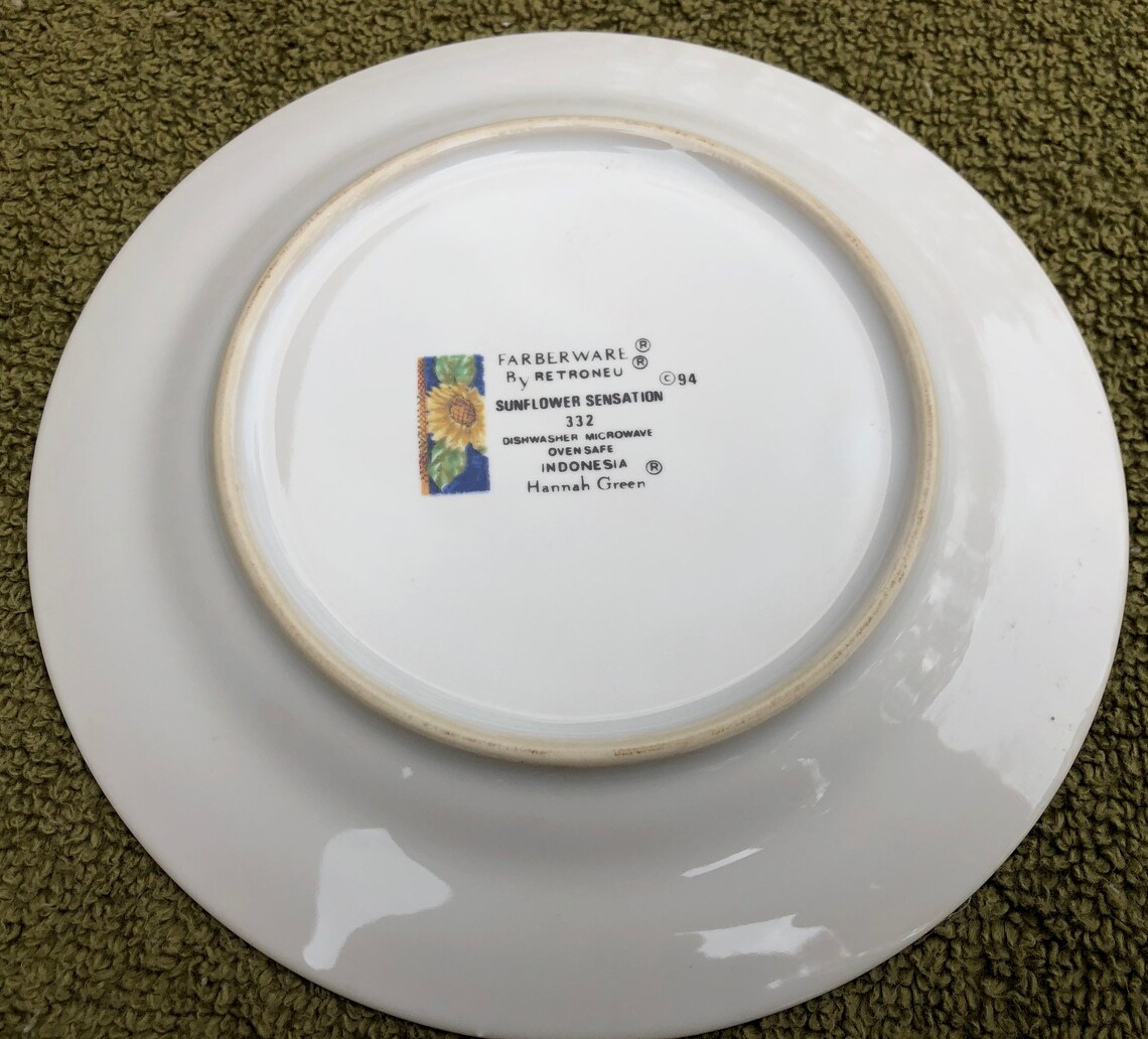 Farberware Sunflower Sensation Bnb Plates 8 - Etsy