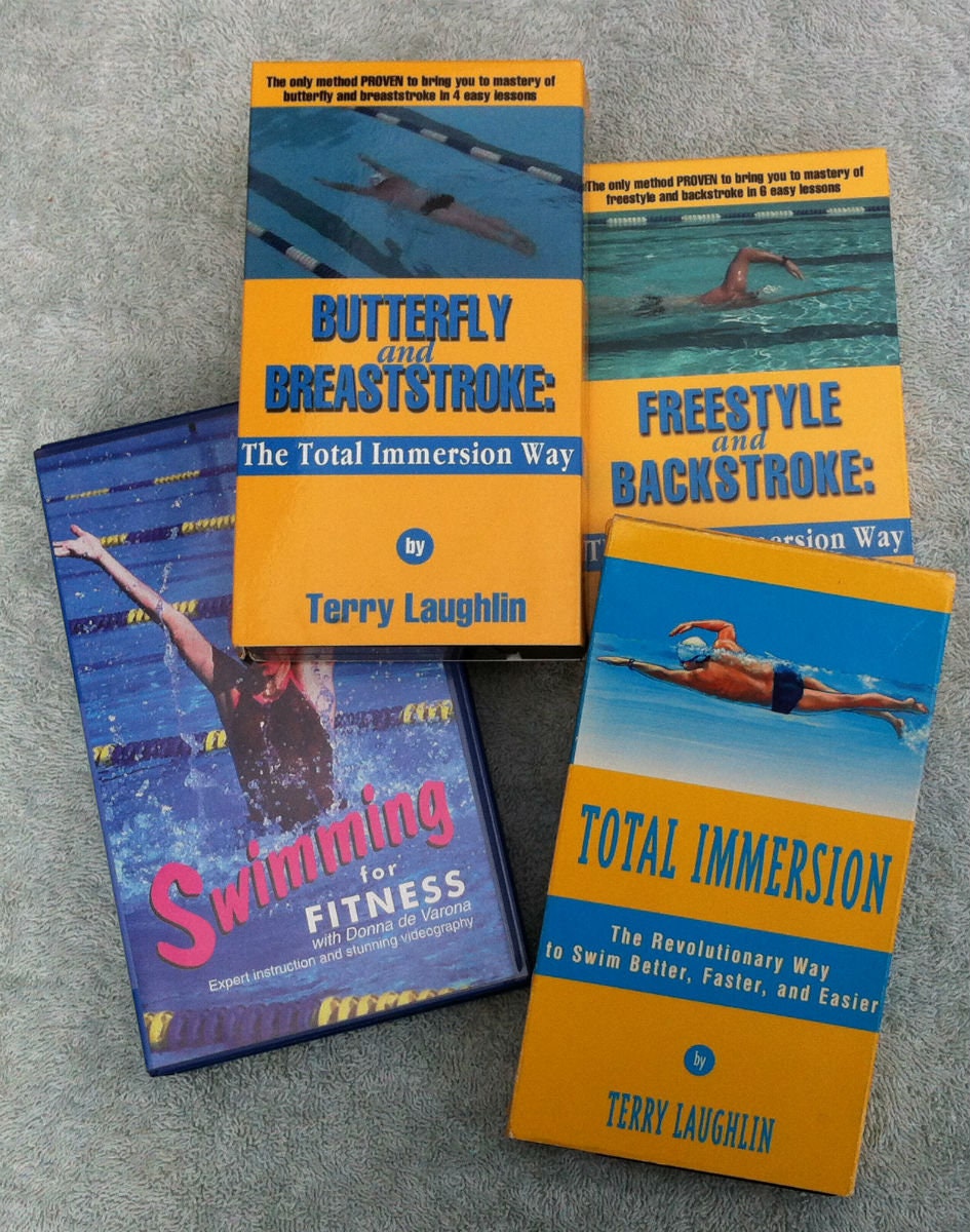 4 Swimming Advanced Instruction VHS Tapes, Total Immersion, Terry ...