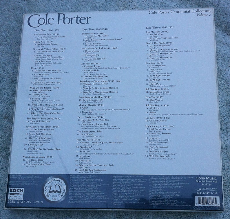 You're Sensational: Cole Porter in the '20s, '40s, and '50s, 3 CD Boxed ...