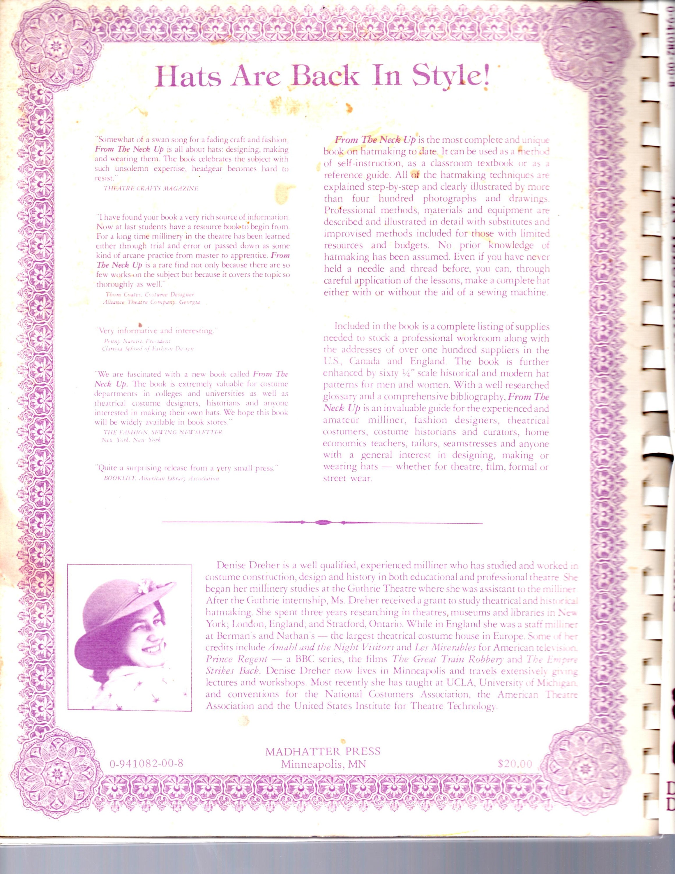 From the Neck up Hatmaking Book - Etsy