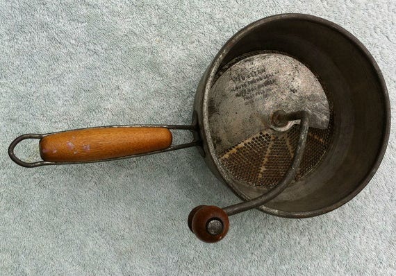 Foley Food Mill Early Vintage Wood Handle - Etsy