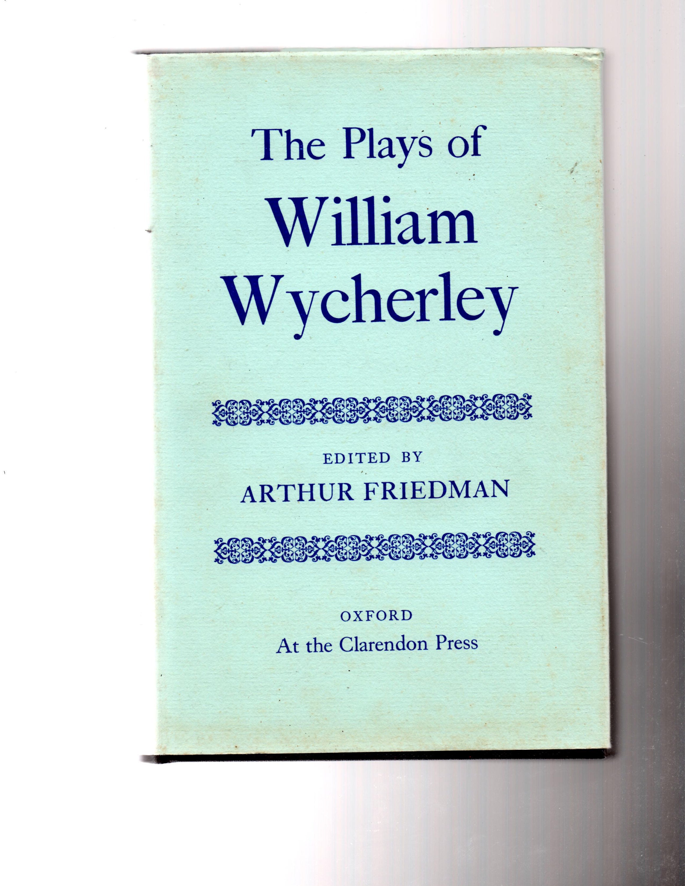 The Plays of William Wycherley Book - Etsy UK