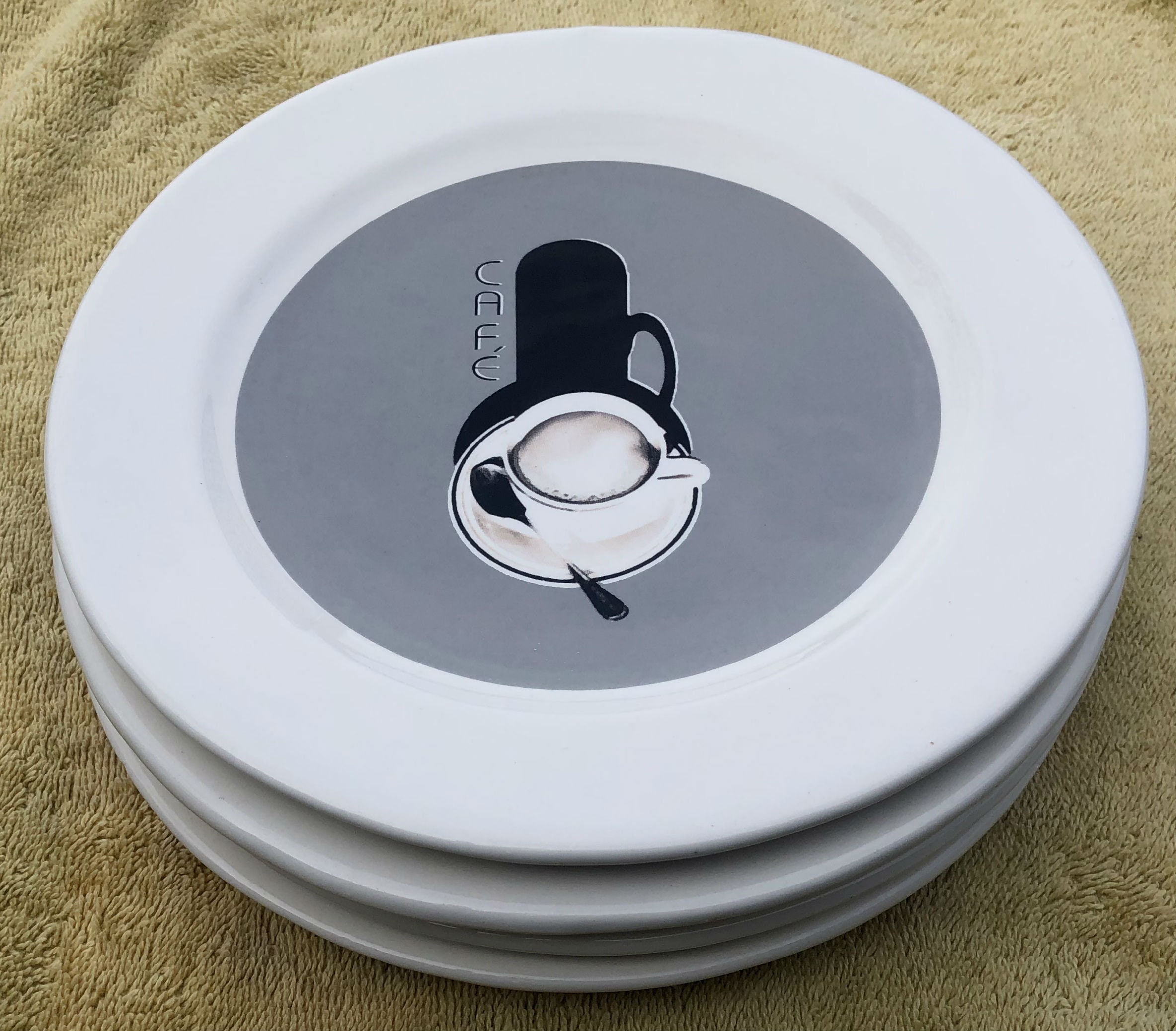 Coffee Plates by Young's Heartfelt Kitchen Creations 4 - Etsy.de