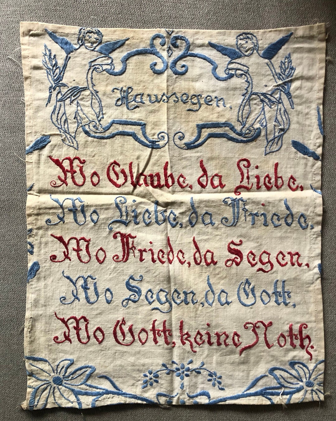 German Embroidered House Blessing - Etsy