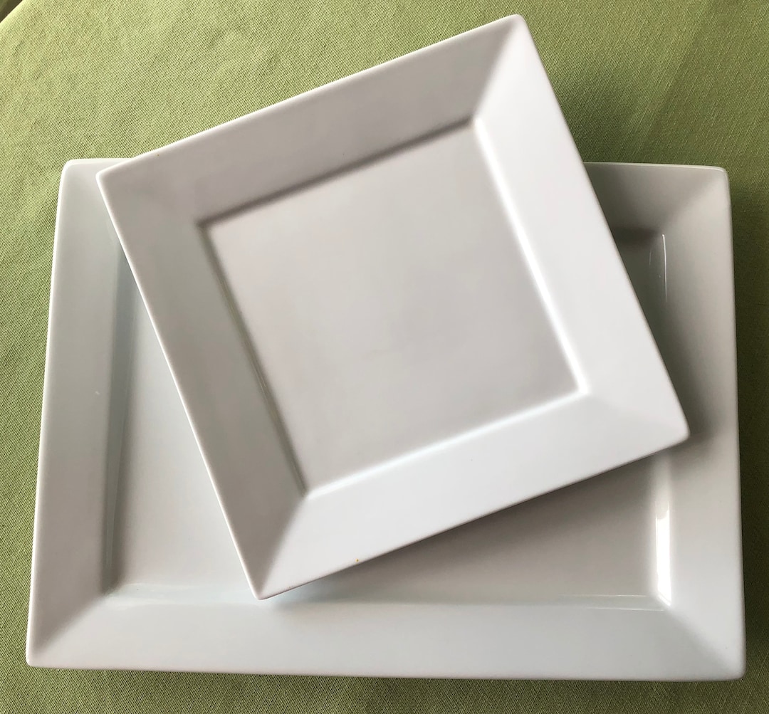 White Rectangular/square Platters (2) - Etsy