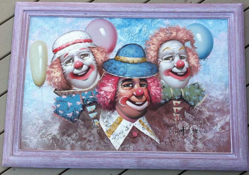 William Moninet 3 Clown Painting. Large - Etsy