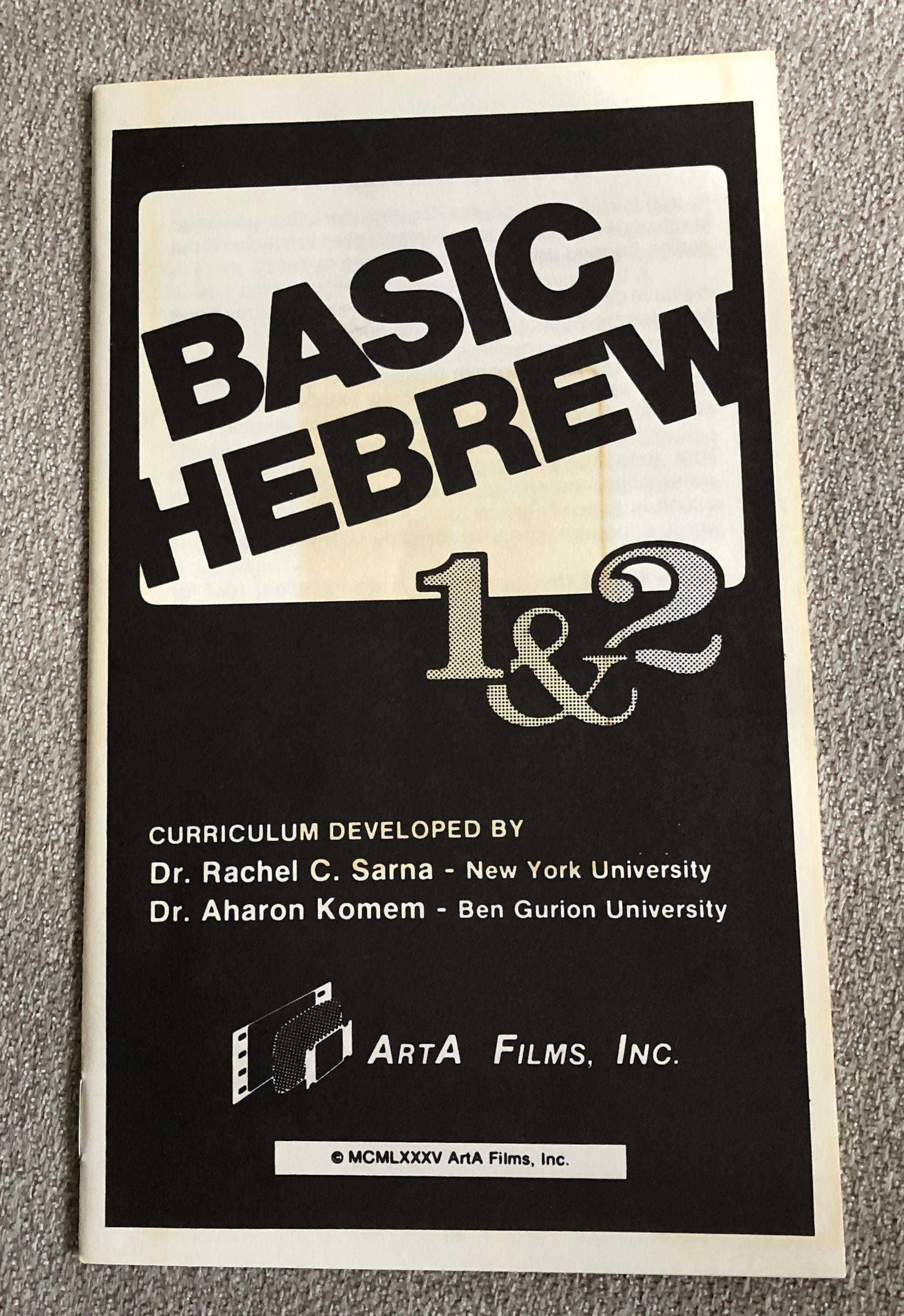Basic Hebrew VHS Tapes and Booklet - Etsy
