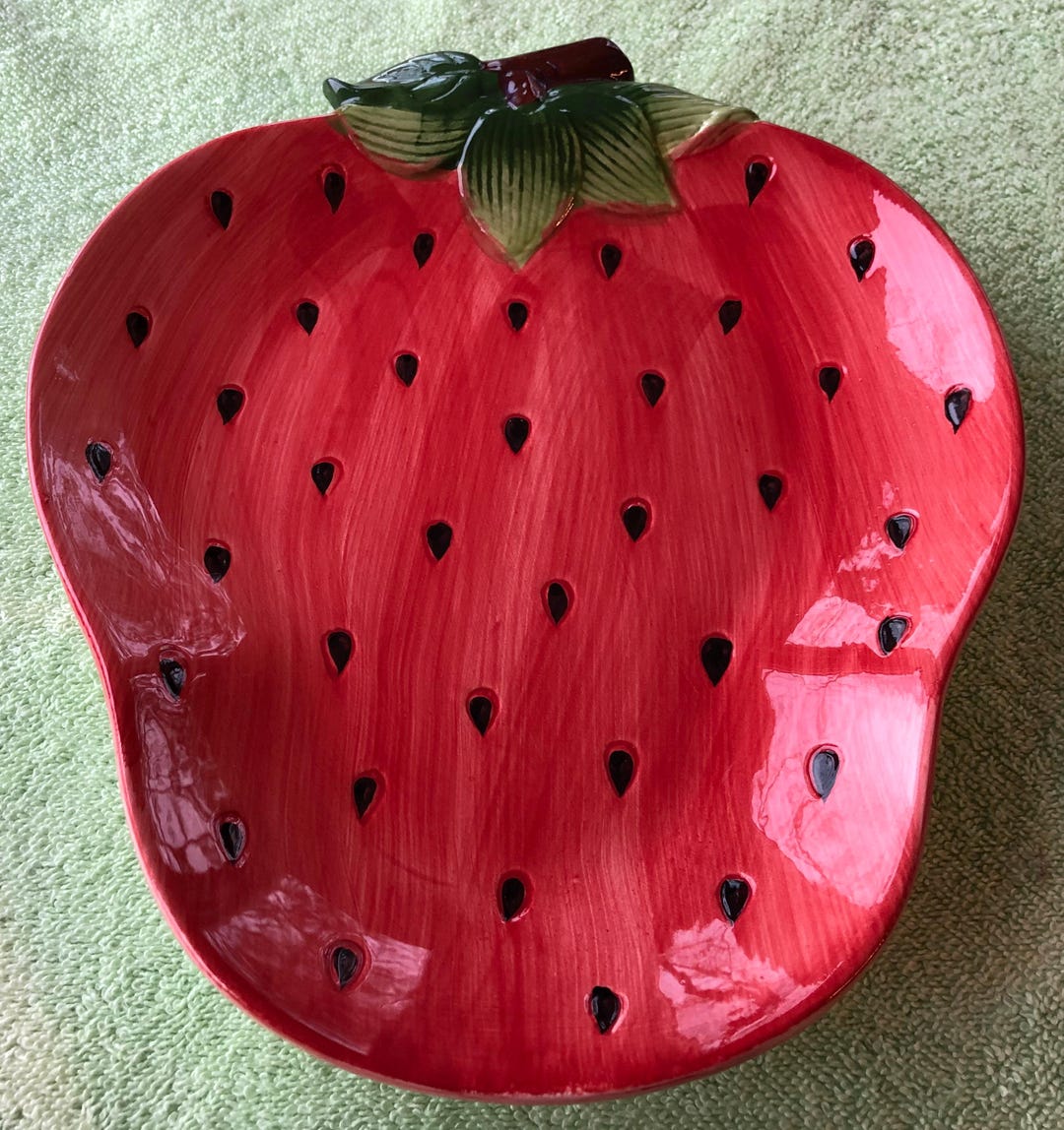 Strawberry Shaped Ceramic Server - Etsy