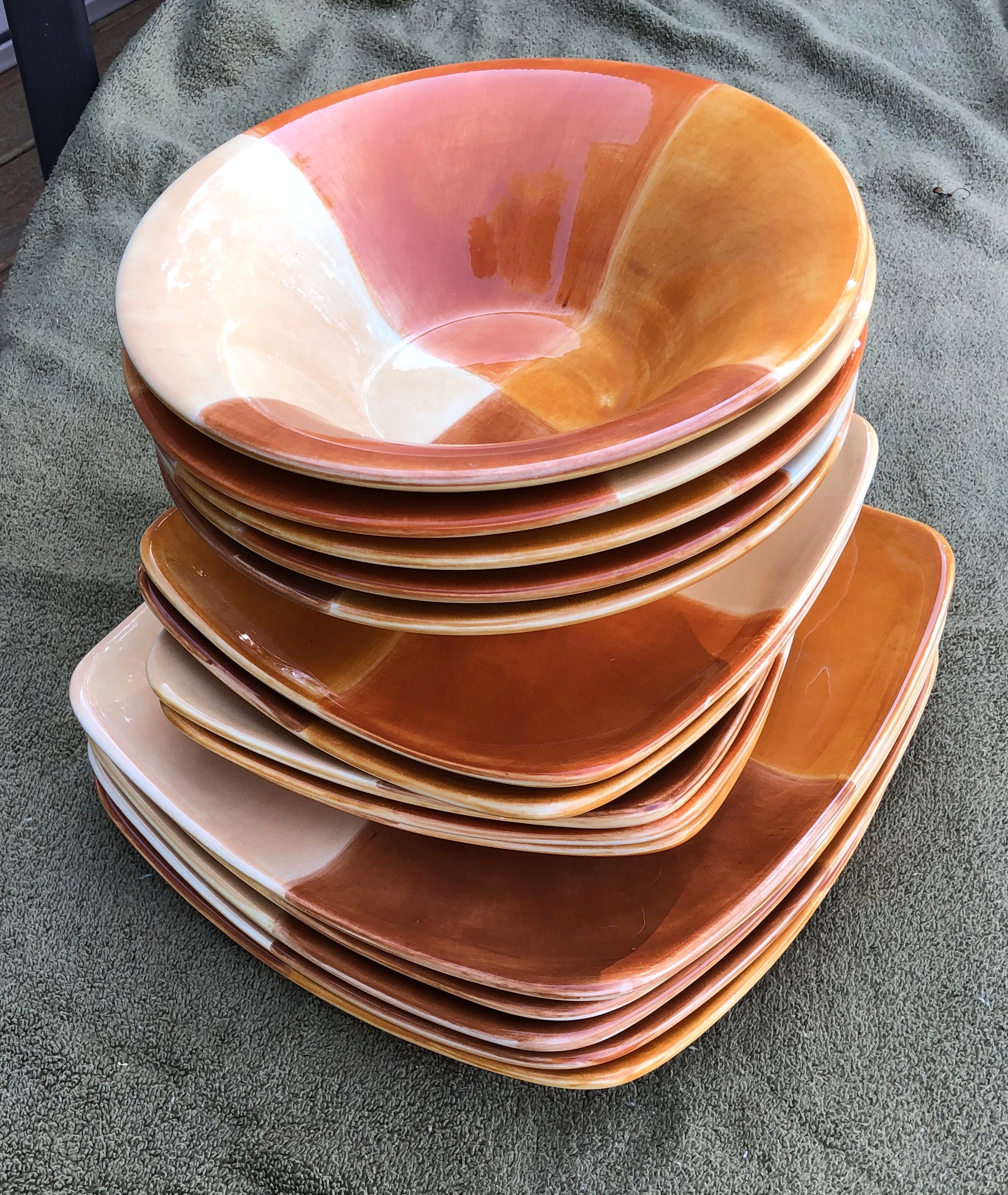 Quadrettini 3 Place Settings for 5 (15 Pieces Total) - Etsy