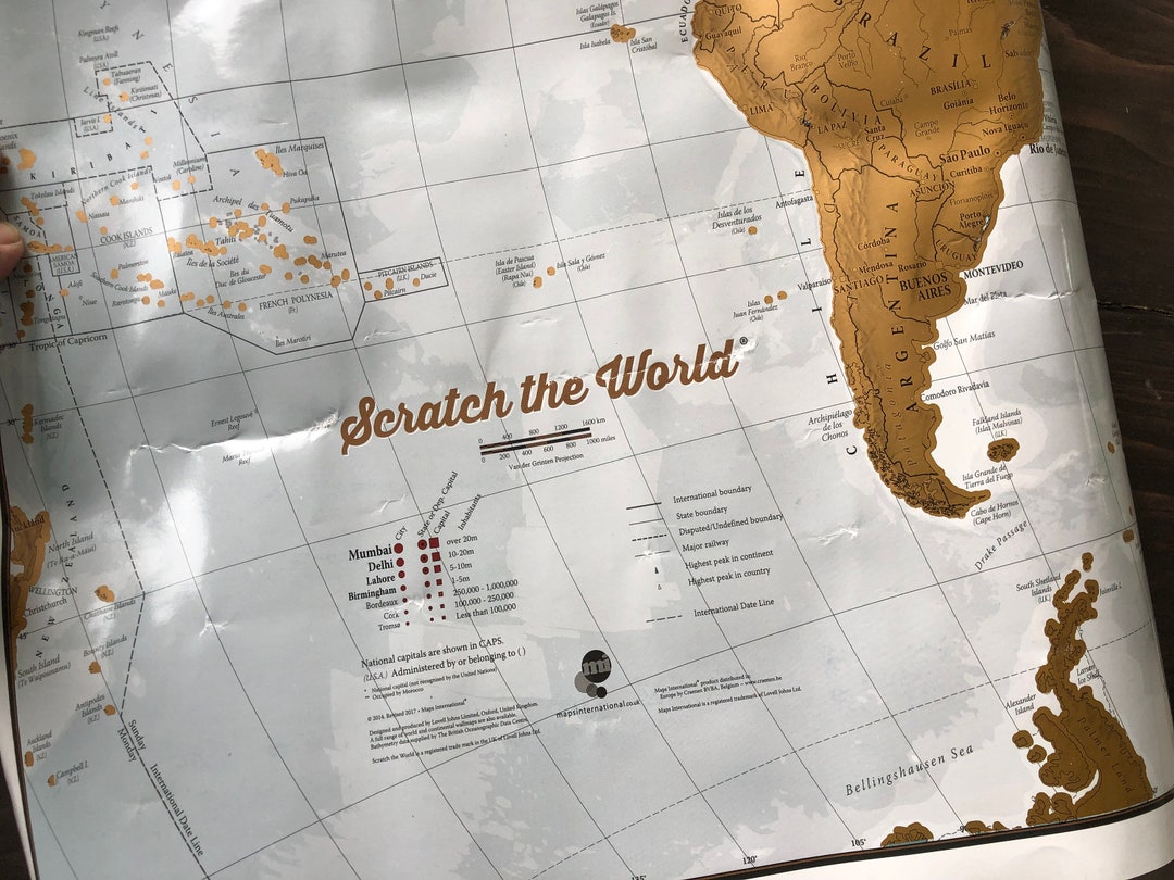 Scratch Map of World - New - Etsy