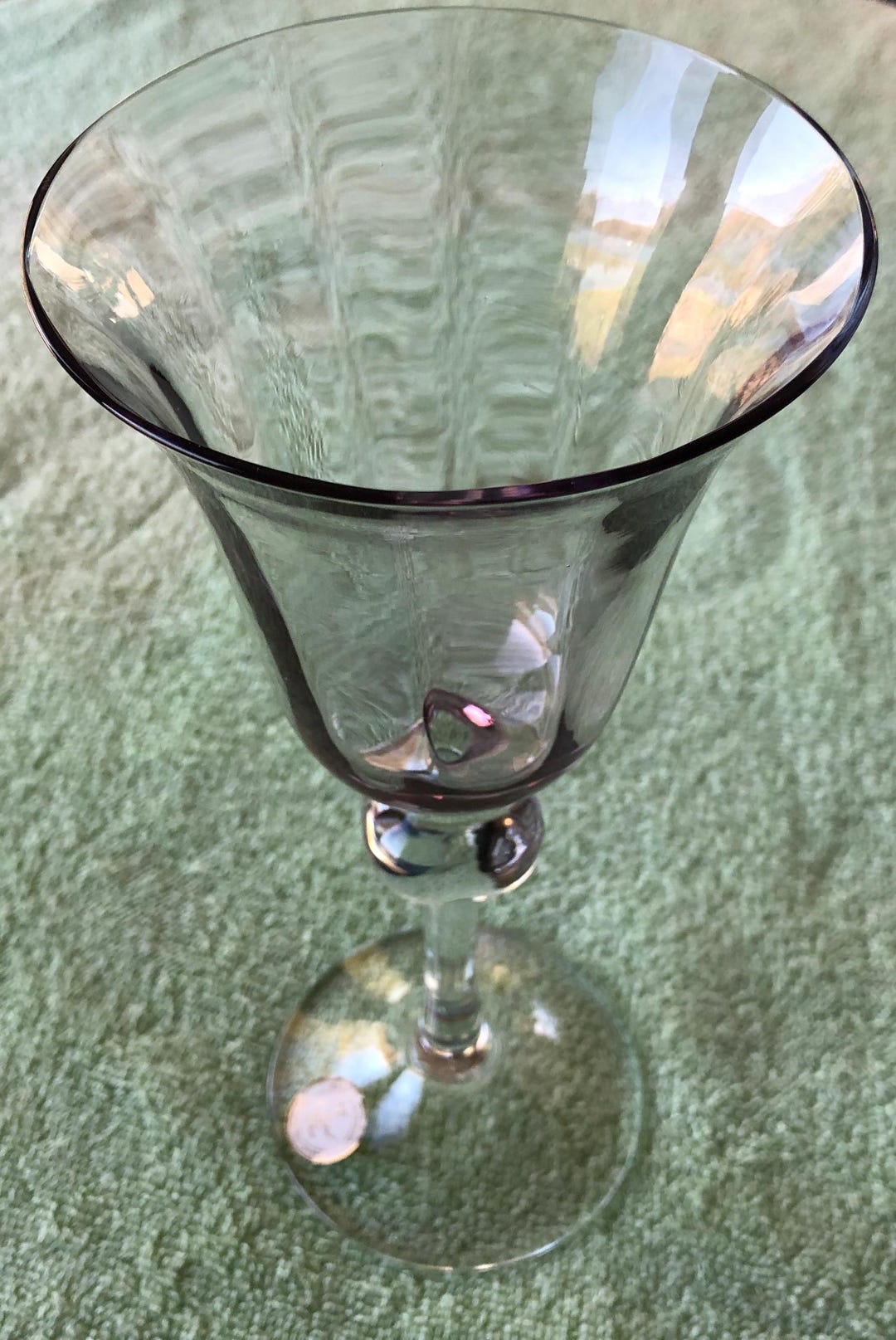 Romanian Crystal Tall Stemmed Water Goblets (13) - Etsy