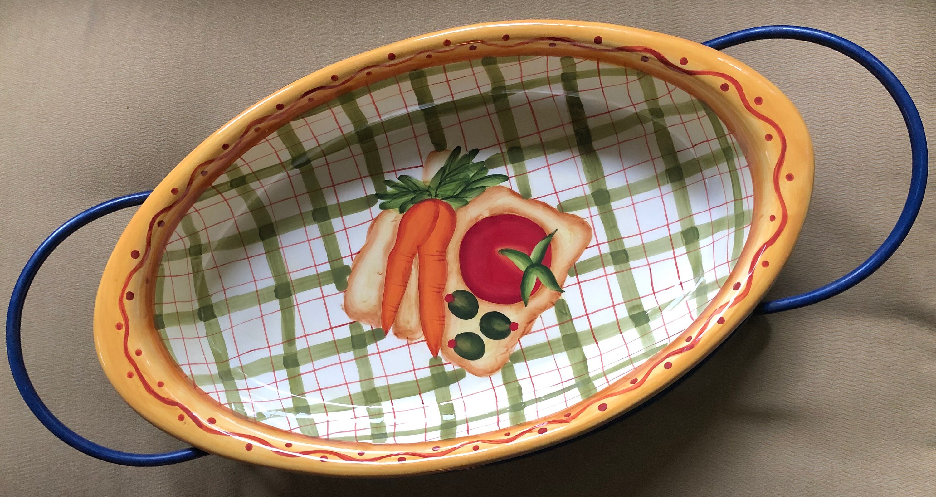 Cucina Oval Ceramic Dish With Stand - Etsy