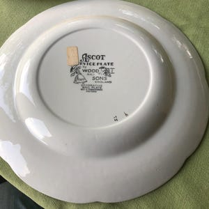 Ascot Service Plates by Wood and Sons, 4 Plate Set, England - Etsy