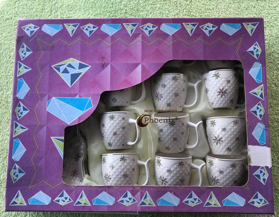 Phoenix New Bone China Tea/demitasse Set (24 Pieces), New - Etsy