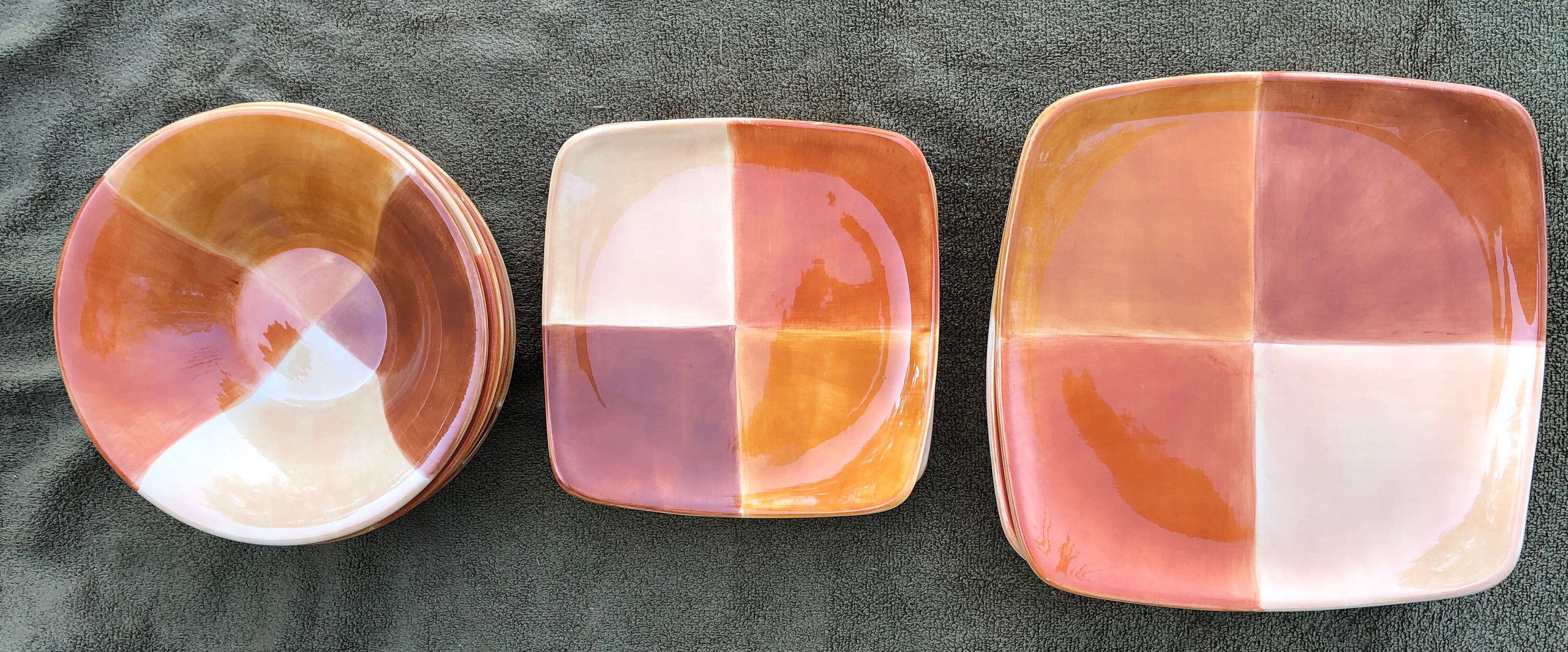 Quadrettini 3 Place Settings for 5 (15 Pieces Total) - Etsy