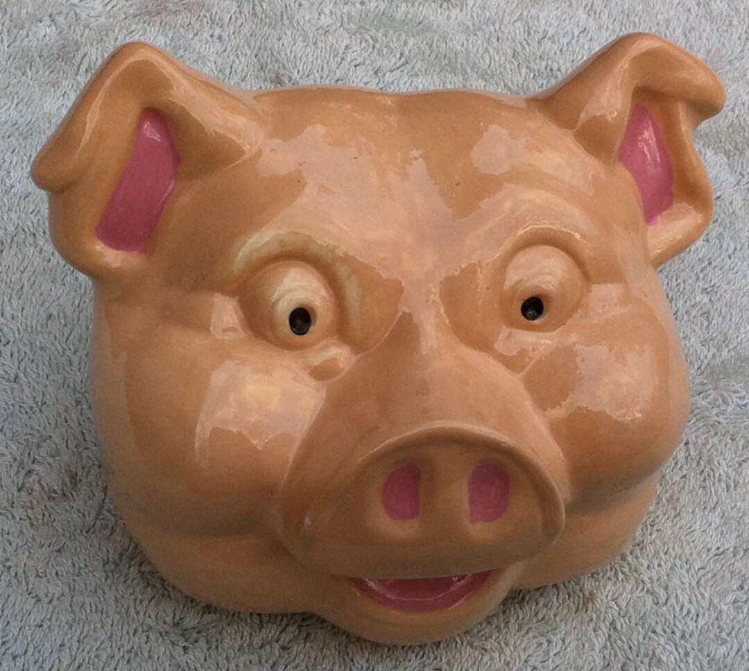 Cote Cuties Hand Crafted Ceramic Pig Head - Etsy