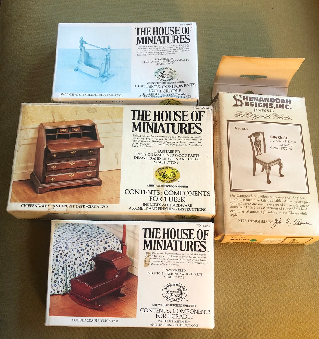 Miniature Wooden Furniture Model Kits (4) - Etsy