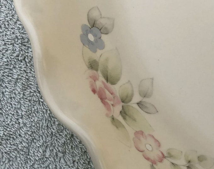 Pfaltzgraff Tea Rose Round Platter With Scalloped Edge - Etsy