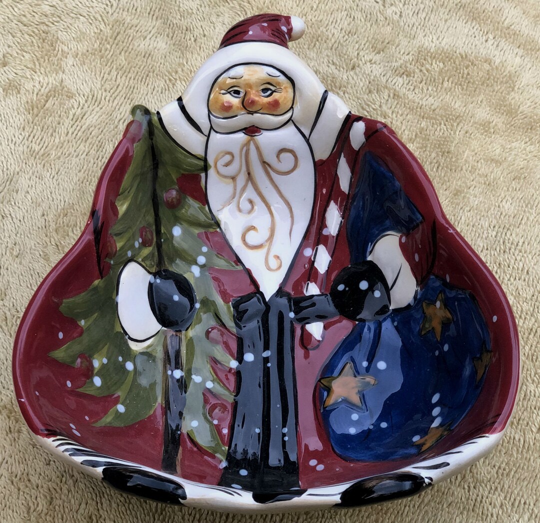 Dario Farrucci Designs Santa Christmas Candy Bowl/dish - Etsy