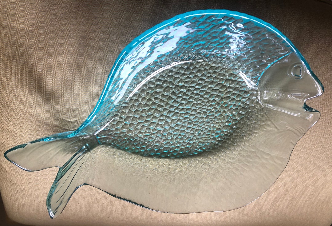 Glass Fish Shaped Platter/bowl - Etsy